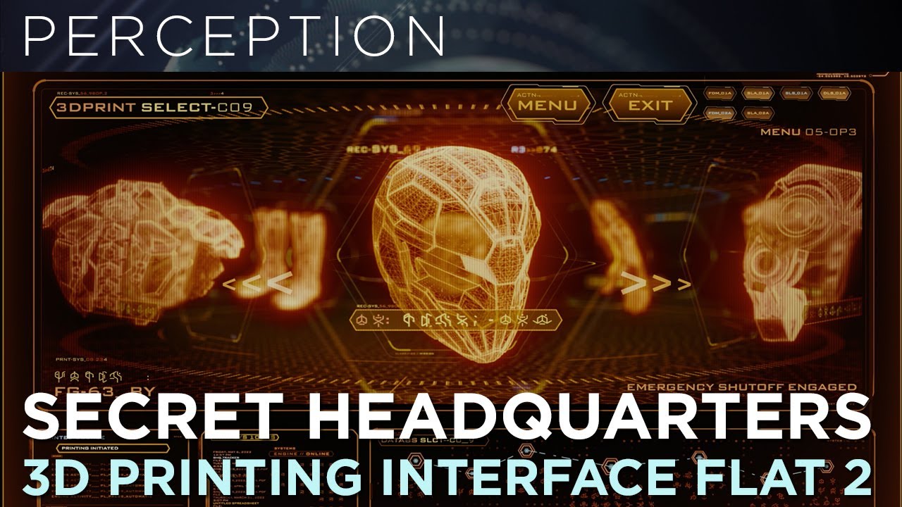 Secret Headquarters - 3D Printing Touch Screen Interface Flat Design 2 ...