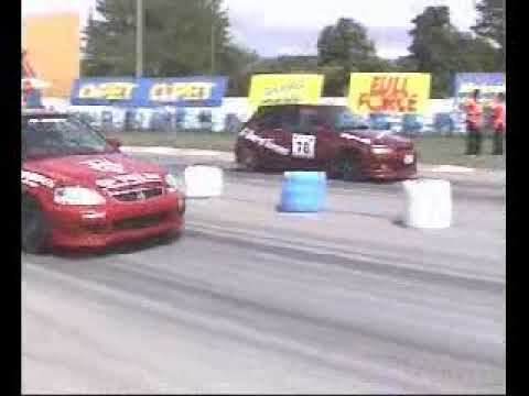 Peugeot 106 GTİ vs Honda Civic Vtec İzmit Körfez Pisti Drag Yarışı