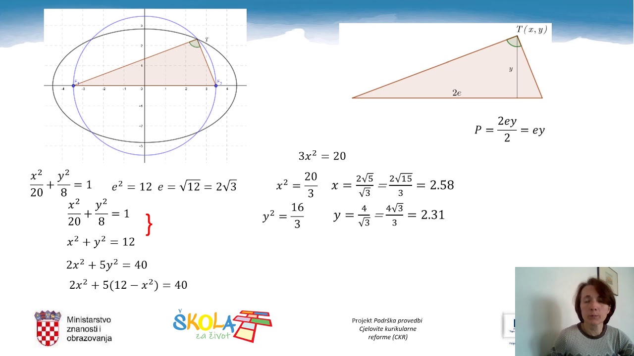 Matematika 3.r. SŠ - Elipsa, 3. dio - YouTube