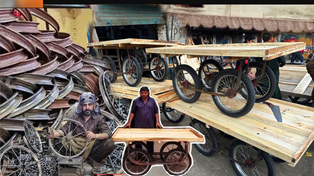 Process of Making Wooden Hand Cart | hand cart making process - YouTube