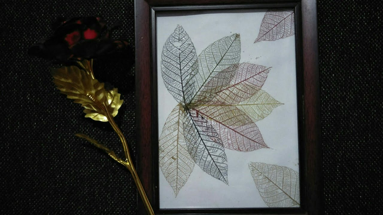 DIY Skeleton leaf art ideas||simple skeleton leaf art - YouTube