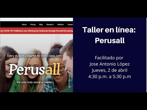 Taller en línea: Perusall - YouTube