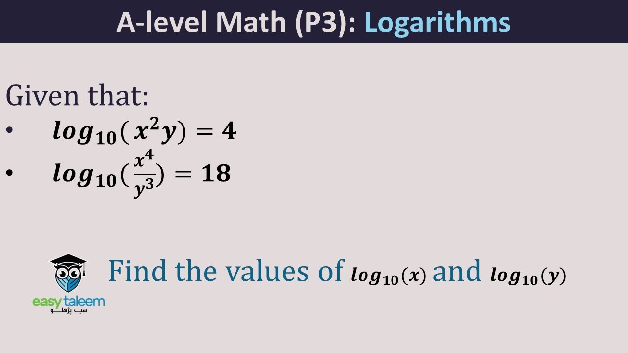 Logarithms - A2 Level Mathematics (P3) - YouTube