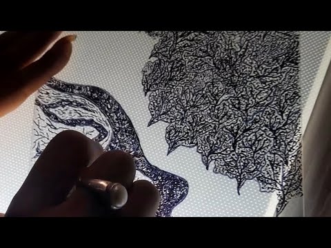 Dry point printmaking process - YouTube