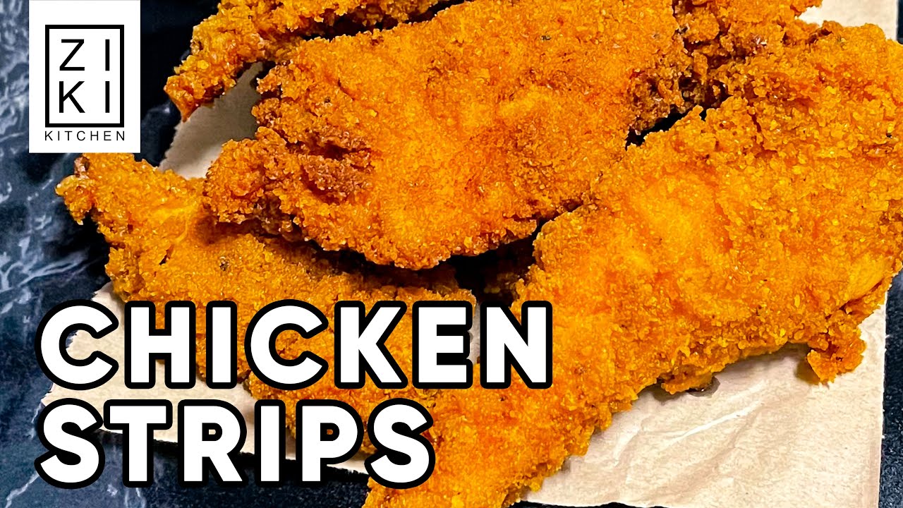 CHICKEN STRIPS | CHICKEN TENDERS | KFC STYLE | ZIKI KITCHEN - YouTube