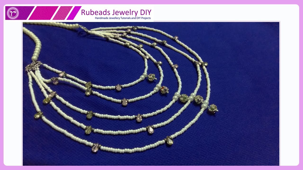 How toMake Multilayer Pearl Choker Necklace||Handmade Jewellery Making ...