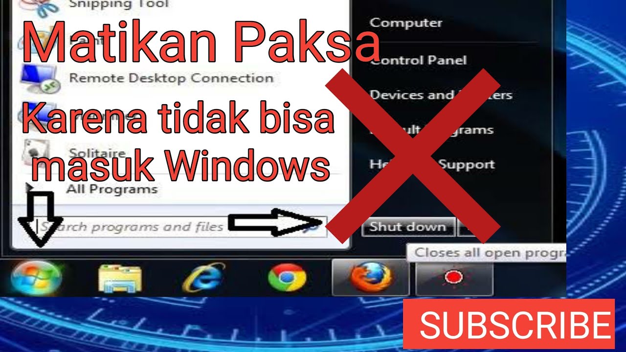 Cara Mematikan Komputer atau Laptop yang tidak Bisa Masuk Windows ...