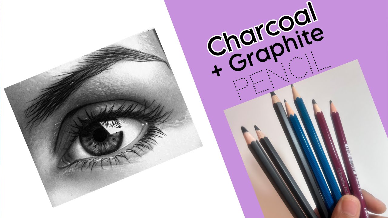 Charcoal + Graphite Pencil Shading | Eye Drawing | #art #artist # ...