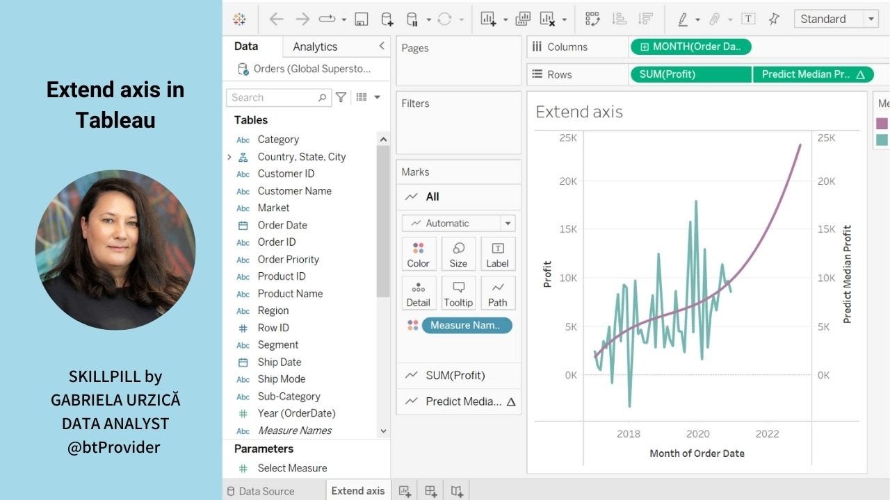 Extend axis in #tableau - YouTube