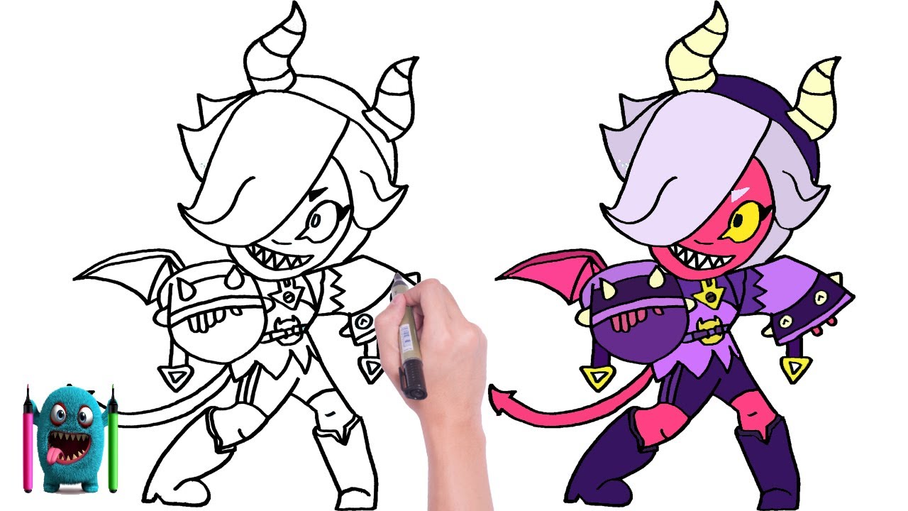 Kötü Trixie Colette Çizimi How to Draw Brawl Stars - YouTube