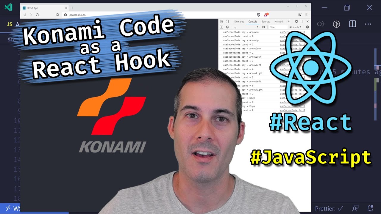 Let's create the KONAMI CODE AS A REACT HOOK - JavaScript - YouTube