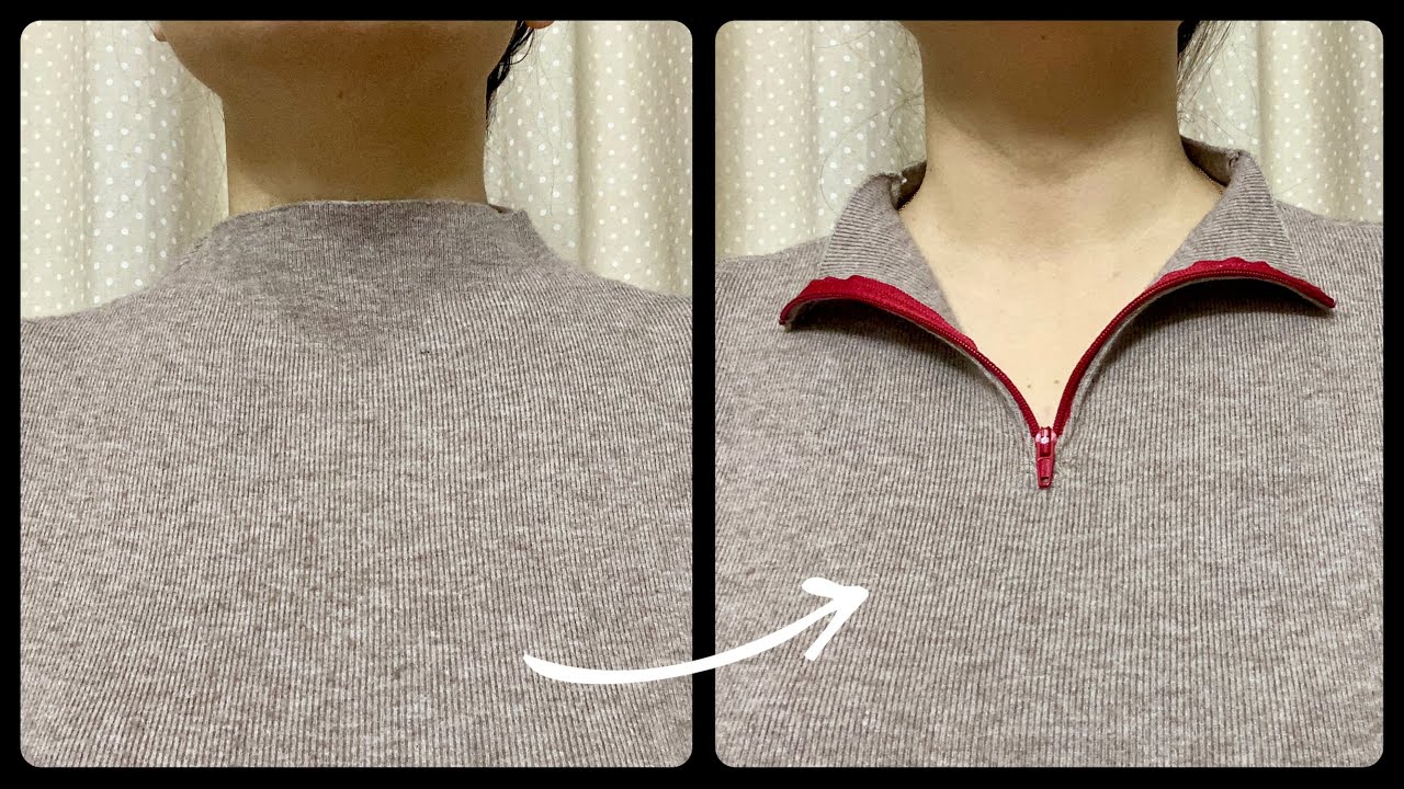 Tips to turn a round collar into a zippered collar - YouTube