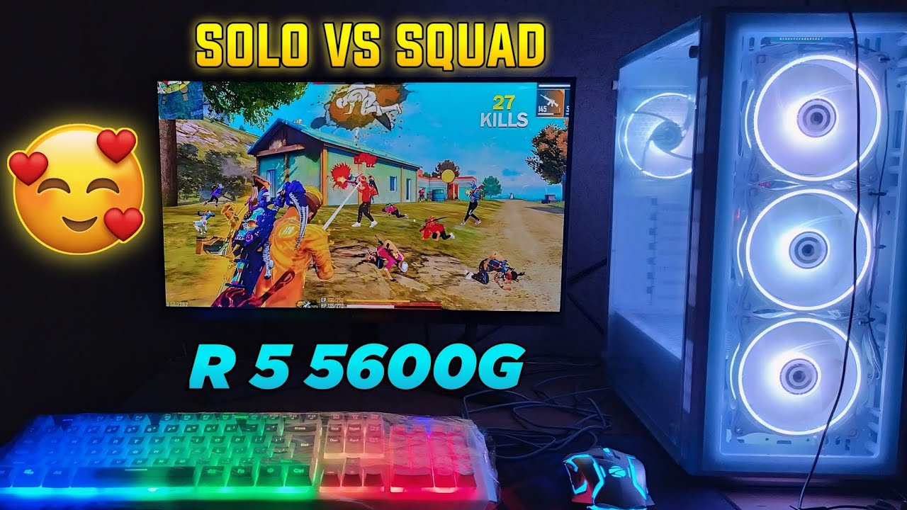R 5 5600G Without GPU Smooth Gameplay 😘 Solo vs Squad 25 Kills 😱 - YouTube