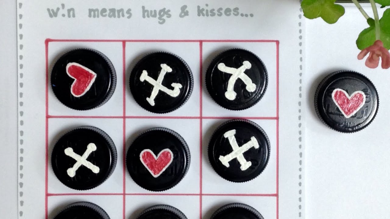 Create Cute Tic Tac Toe Bottle Caps - DIY Crafts - Guidecentral - YouTube