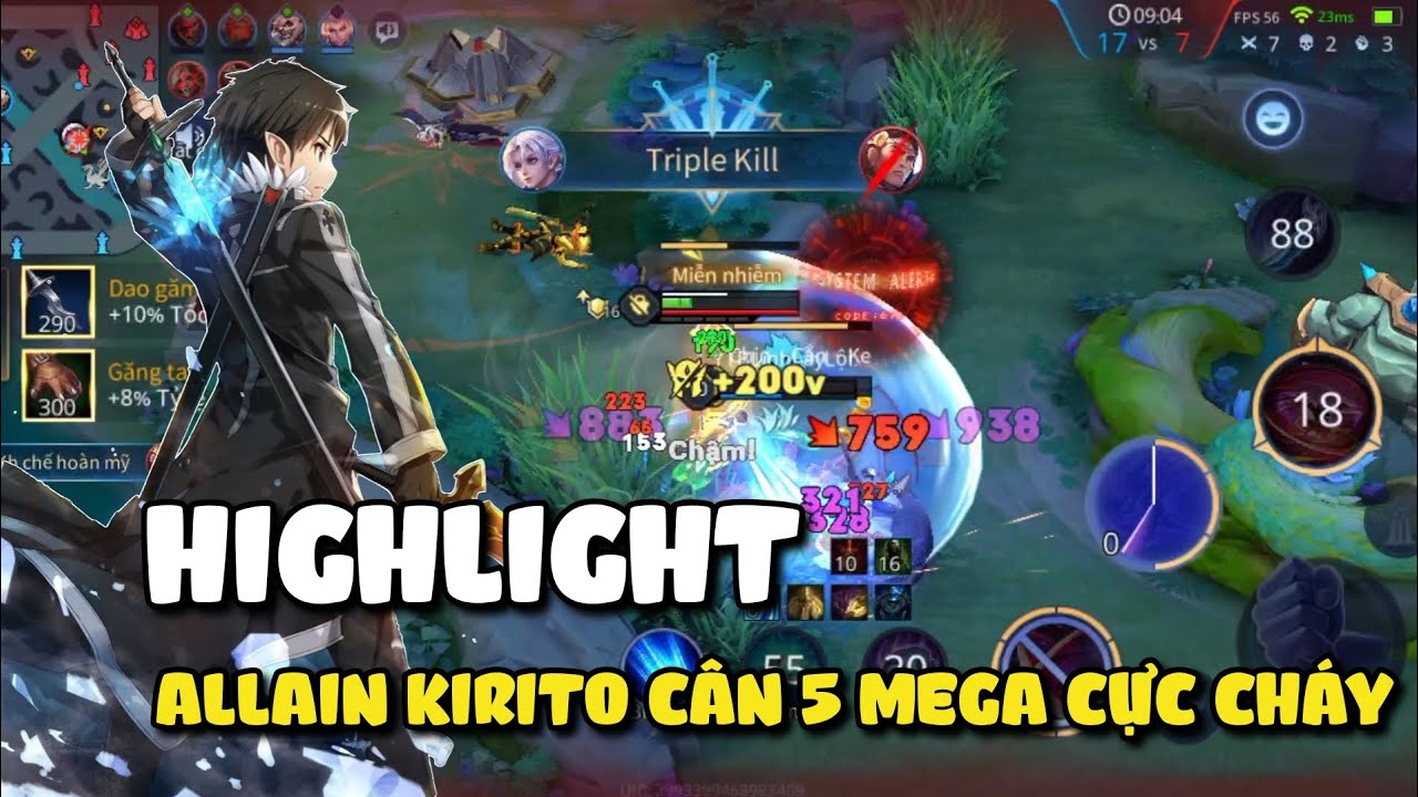 Đỉnh Cao Allain Kirito Cân 5 Lụm Mega Kill Cực Cháy | Highlight LIÊN ...