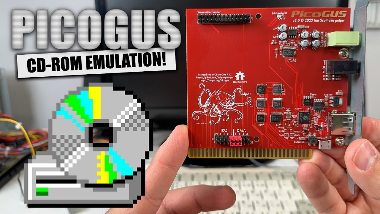 CD-ROM Drive Emulation on the PicoGUS! - YouTube
