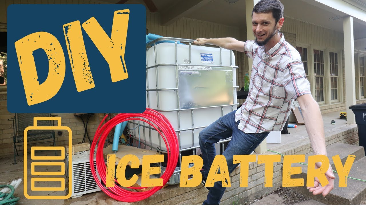ICE Battery Redux - Chiller Freezing 330 Gallon Tote - YouTube