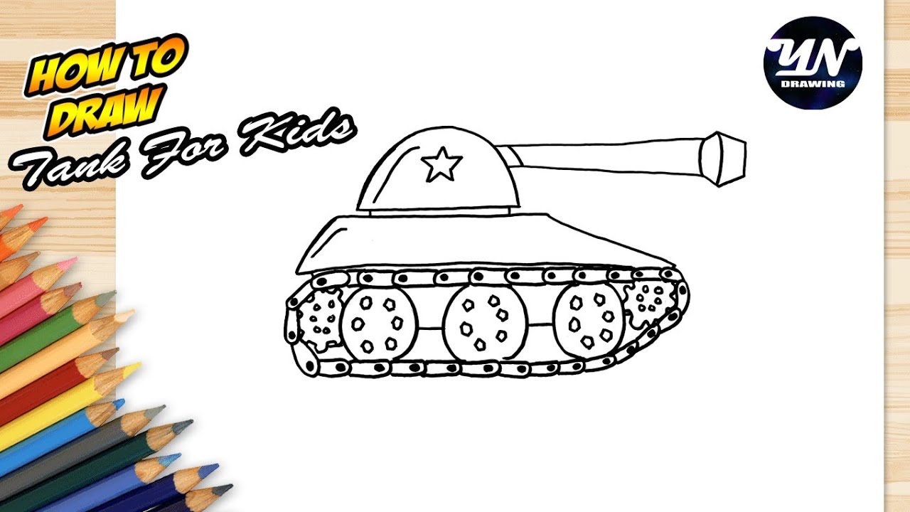 How to Draw Tank for Kids - YouTube