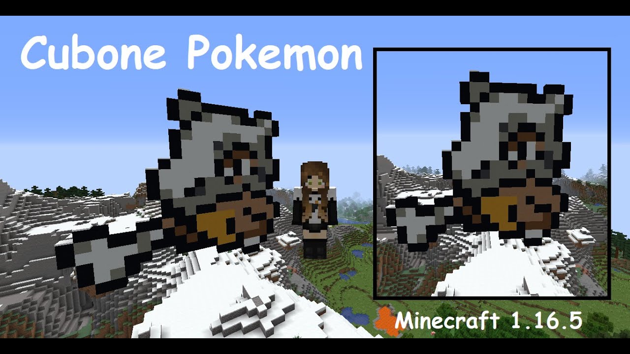 Pixel Art de Cubone en Minecraft - YouTube