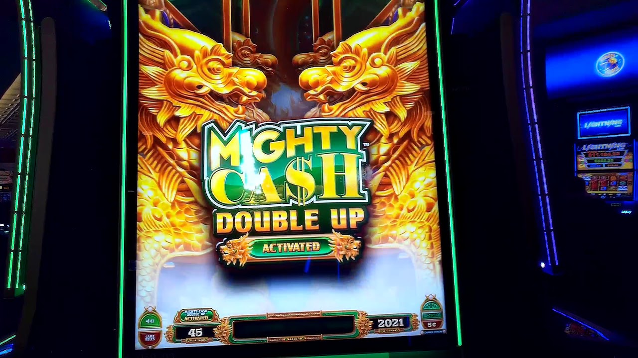 MIGHTY CASH Double Up - slot machine bonus and game play - multiple ...