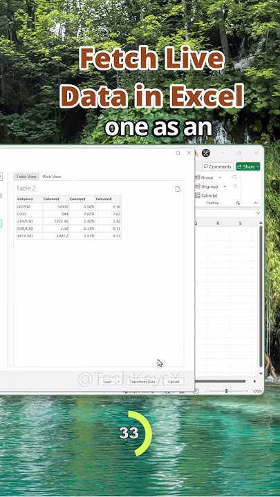 Fetch Live data from website in Excel #excel #datascience # ...