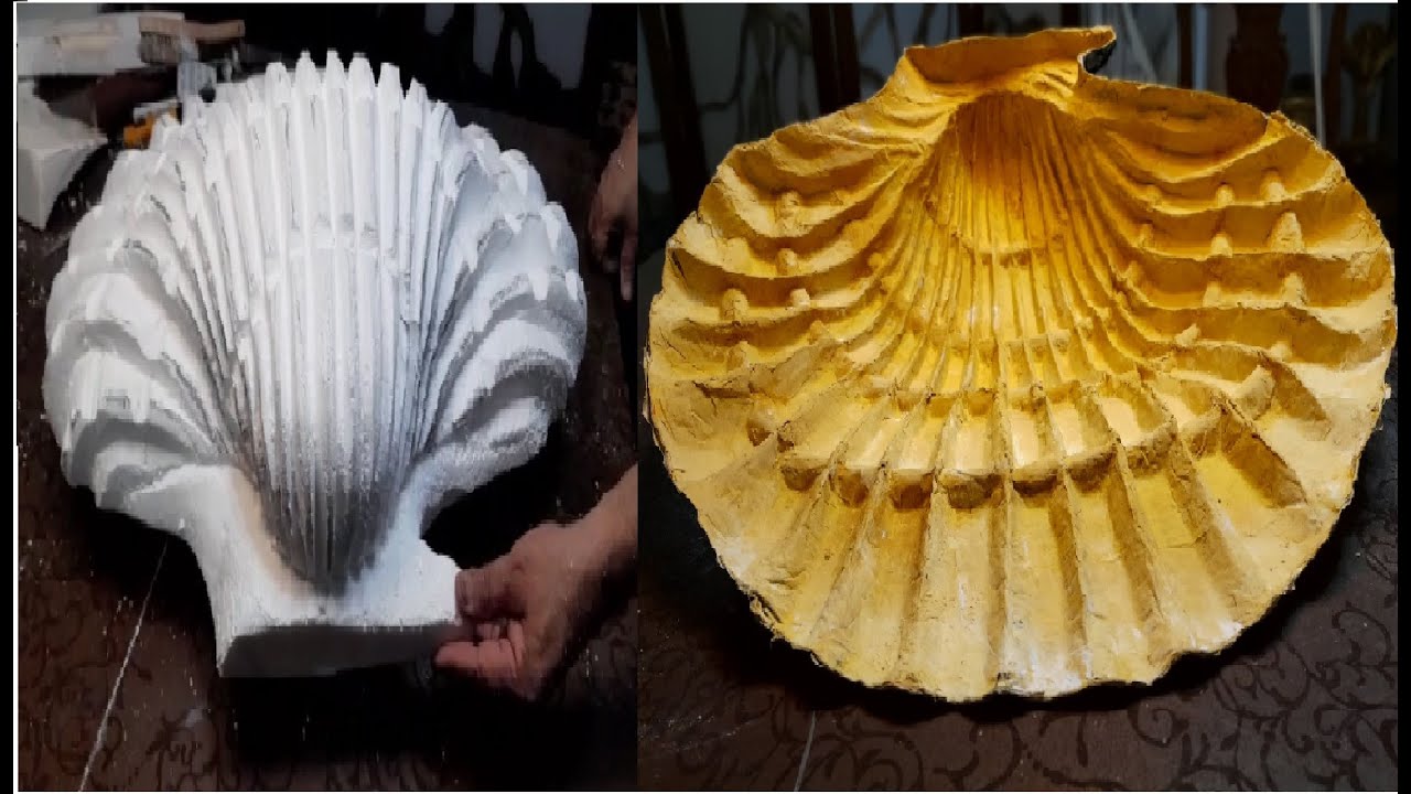 FOAM CARVING THE WONDERFUL SEA SHELL WITH THE SIMPLEST MATERIALS. - YouTube