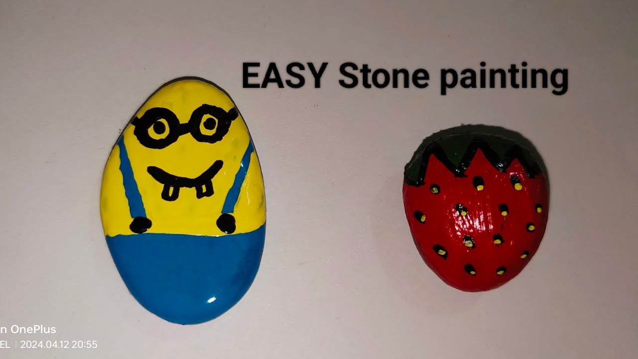 DIY stone Art crafts for room decor # EASY Stone painting // Rock ...