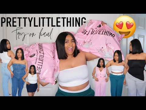 HUGE $500 SPRING Pretty Little Thing TRYON Haul | COMPLETE CLOSET REVAMP
