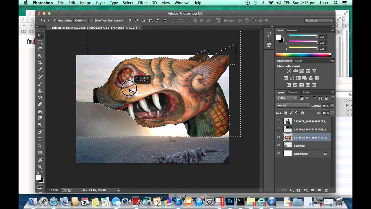 cubism in photoshop - YouTube