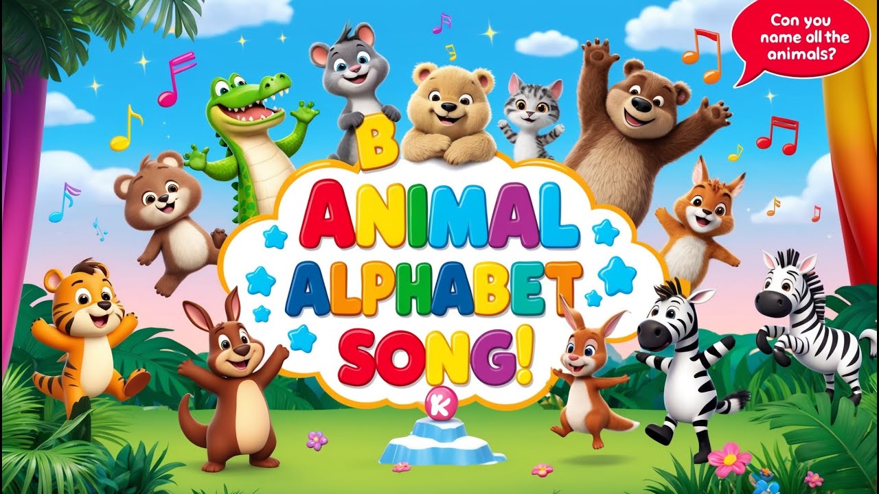 🐾 Fun Animal Alphabet for Kids! | Learn A-Z with Cute Animals & Sounds ...