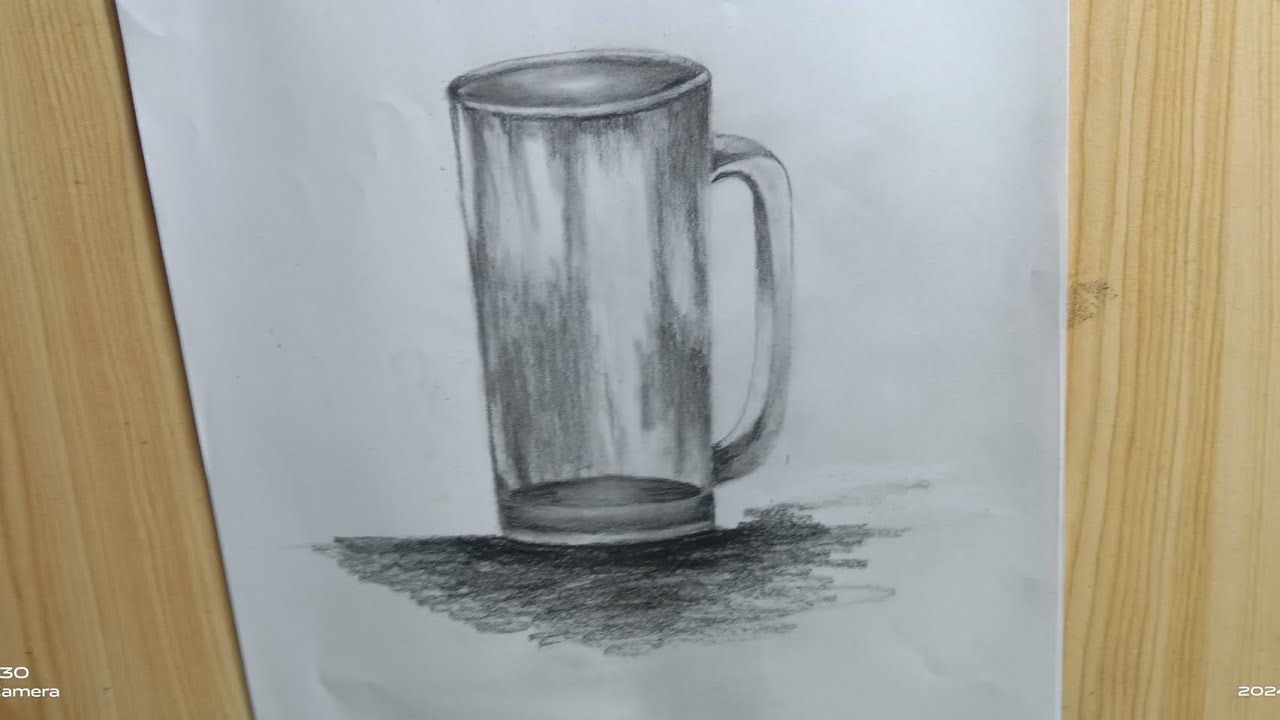 how to draw glass with pencil ️ - YouTube