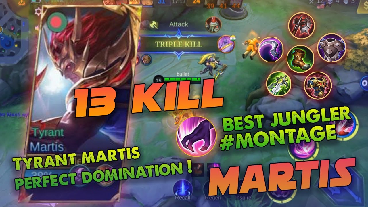MARTIS JUNGLE LANE BEST BUILD AND BEST MONTAGE🔥(13 KILL) (WATCH NOW)🔥 ...