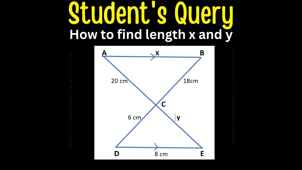 Student's Query - Finding the Unknown Sides Using Similar Triangles ...