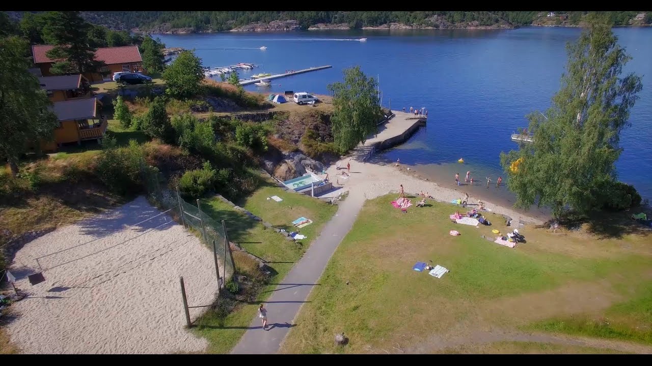 Badestrand på Sørlandet Feriesenter - YouTube