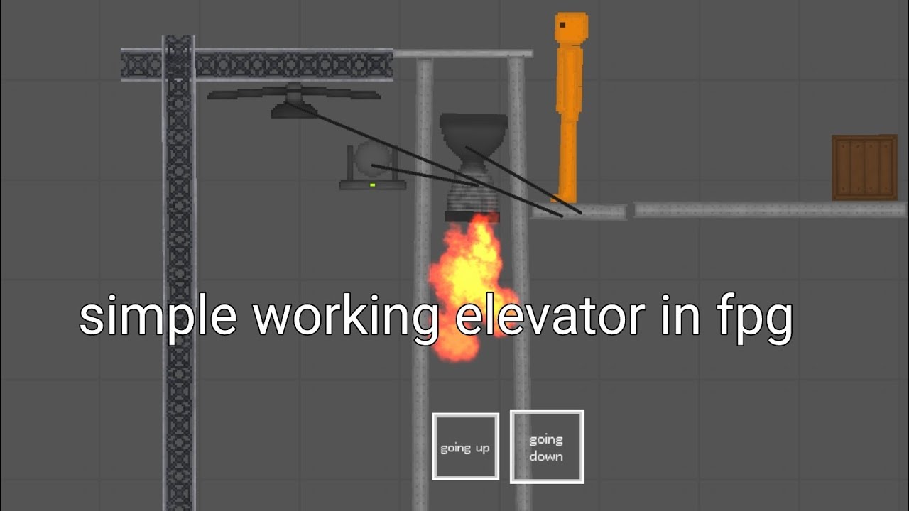 Simple working Elevator in Fruit Playground - YouTube