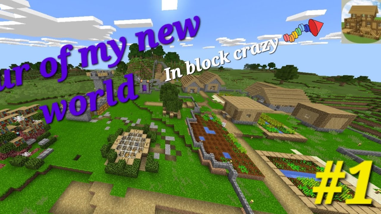 Tour of my new world in crazy block | #minecraft #youtube - YouTube
