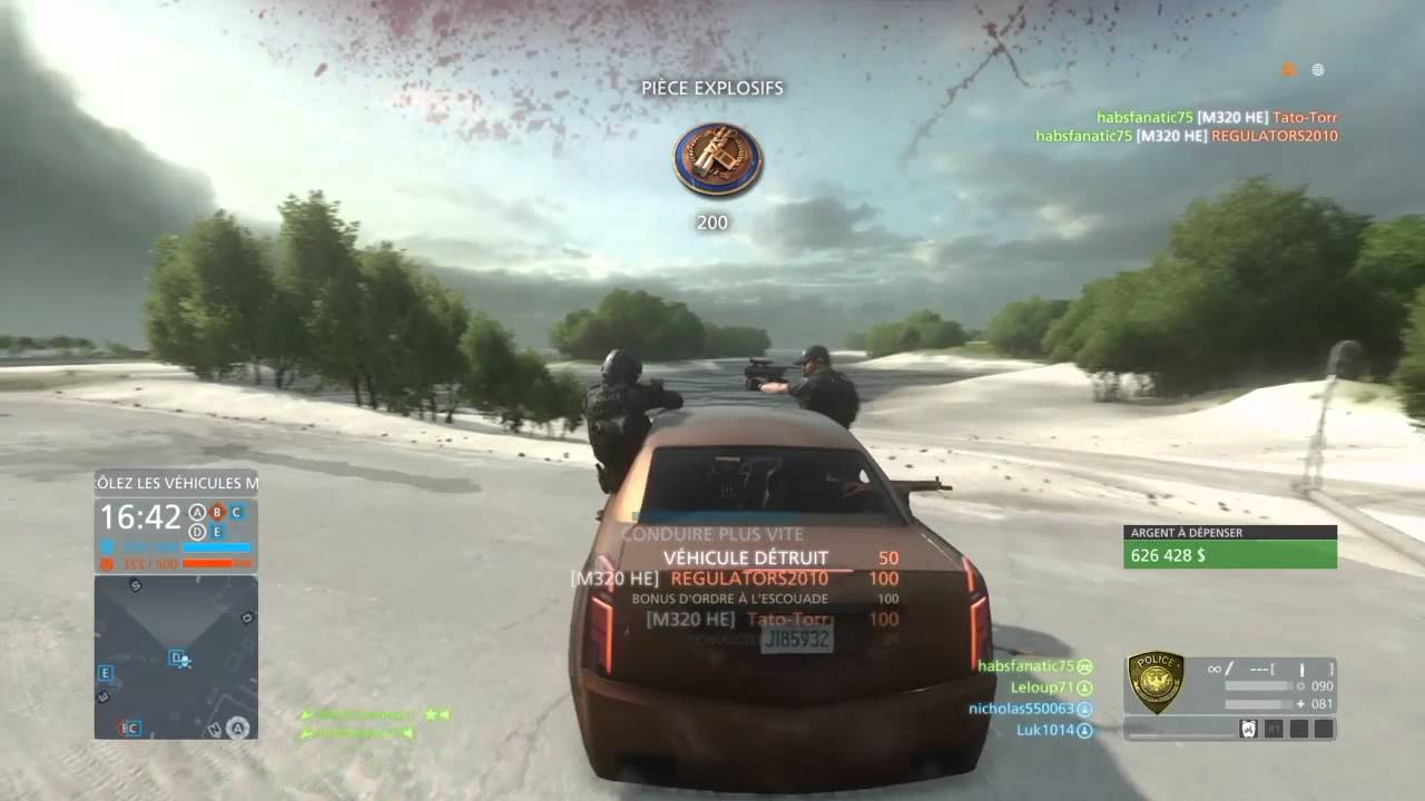 Battlefield hardline multi kill + crash Fr - YouTube
