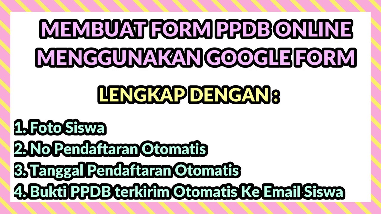 CARA MUDAH MEMBUAT FORM PPDB 2020 ONLINE - YouTube