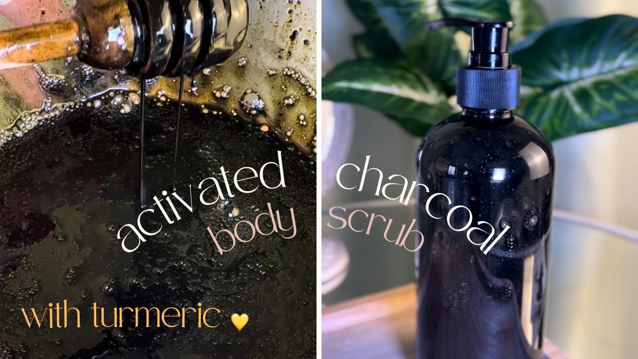 african black soap + activated charcoal DEEP BODY SCRUB with turmeric ...