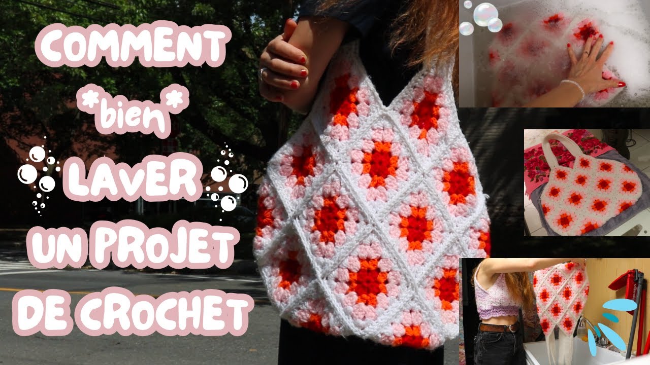 Tutoriel - Comment *bien* laver un projet de crochet - YouTube