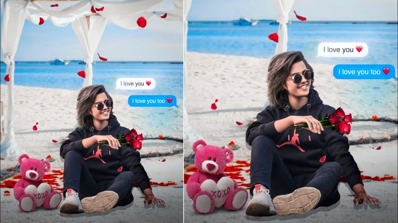 PicsArt Love Photo Editing || Love Photo Editing || Rose Photo Editing ...