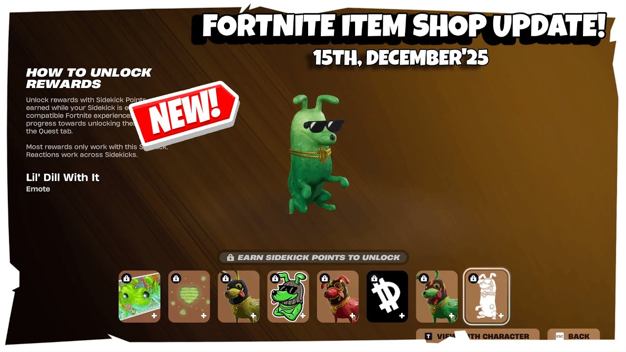 NEW LIL' DILL SIDEKICK! Fortnite Shop [15th December, 2025] (Chapter 7 ...