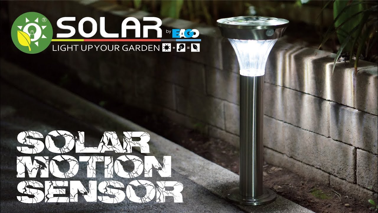 EAGO CRAFT SOLAR LIGHT-Motion sensor lights (Stand) - YouTube
