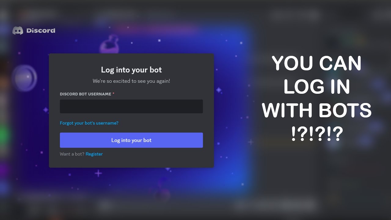 How to log into a DISCORD BOT - YouTube
