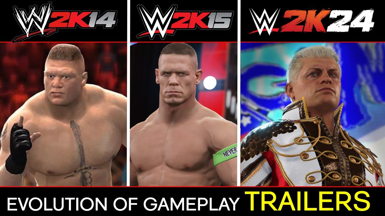 WWE 2K24 The Evolution Of Gameplay Trailers (WWE 2K Games) - YouTube