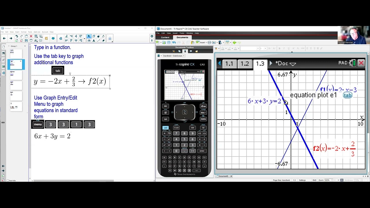 TI-nSpired Begining to Use the Graphs Page - YouTube