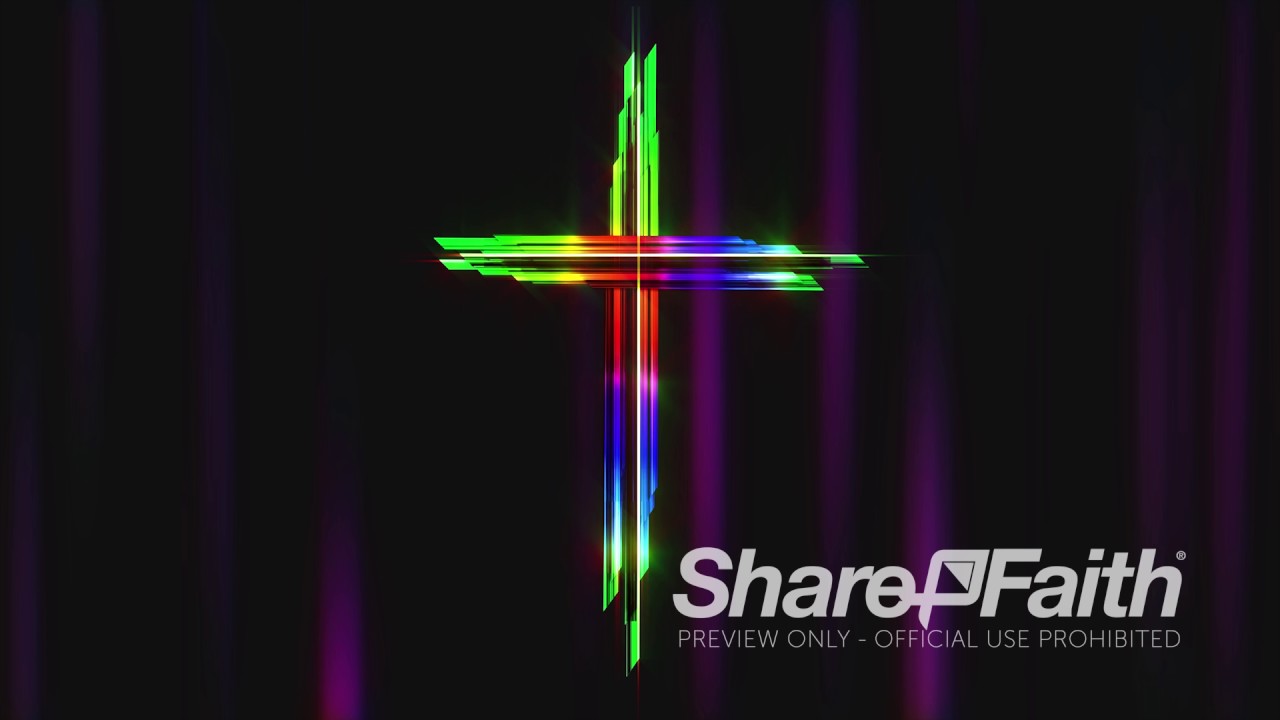 Easter Background: Dazzling Easter Cross Worship Motion Loop - YouTube