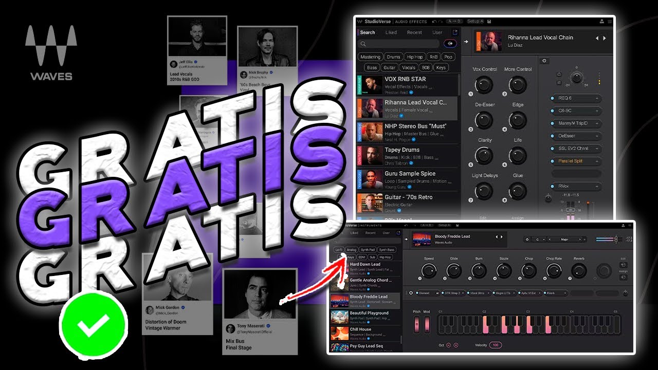 GRATIS! Studio Verse Audio Effects & Instruments @Wavesaudio - YouTube