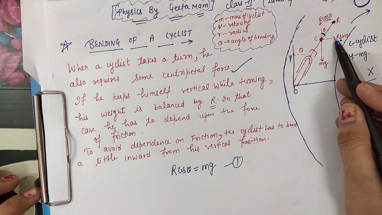 #21#bending of cyclist.. class11 - YouTube