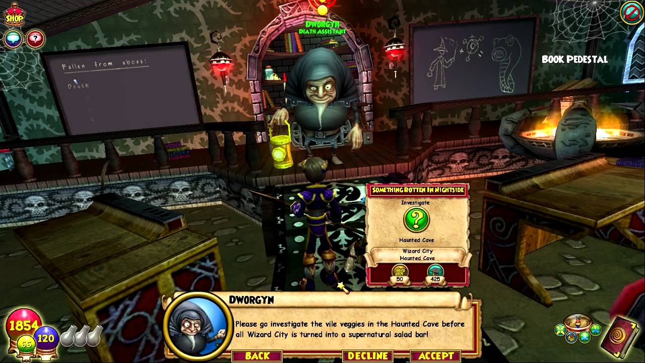 Wizard101: New Haunted Cave Quest! | Someone's Behind the Gate? - YouTube